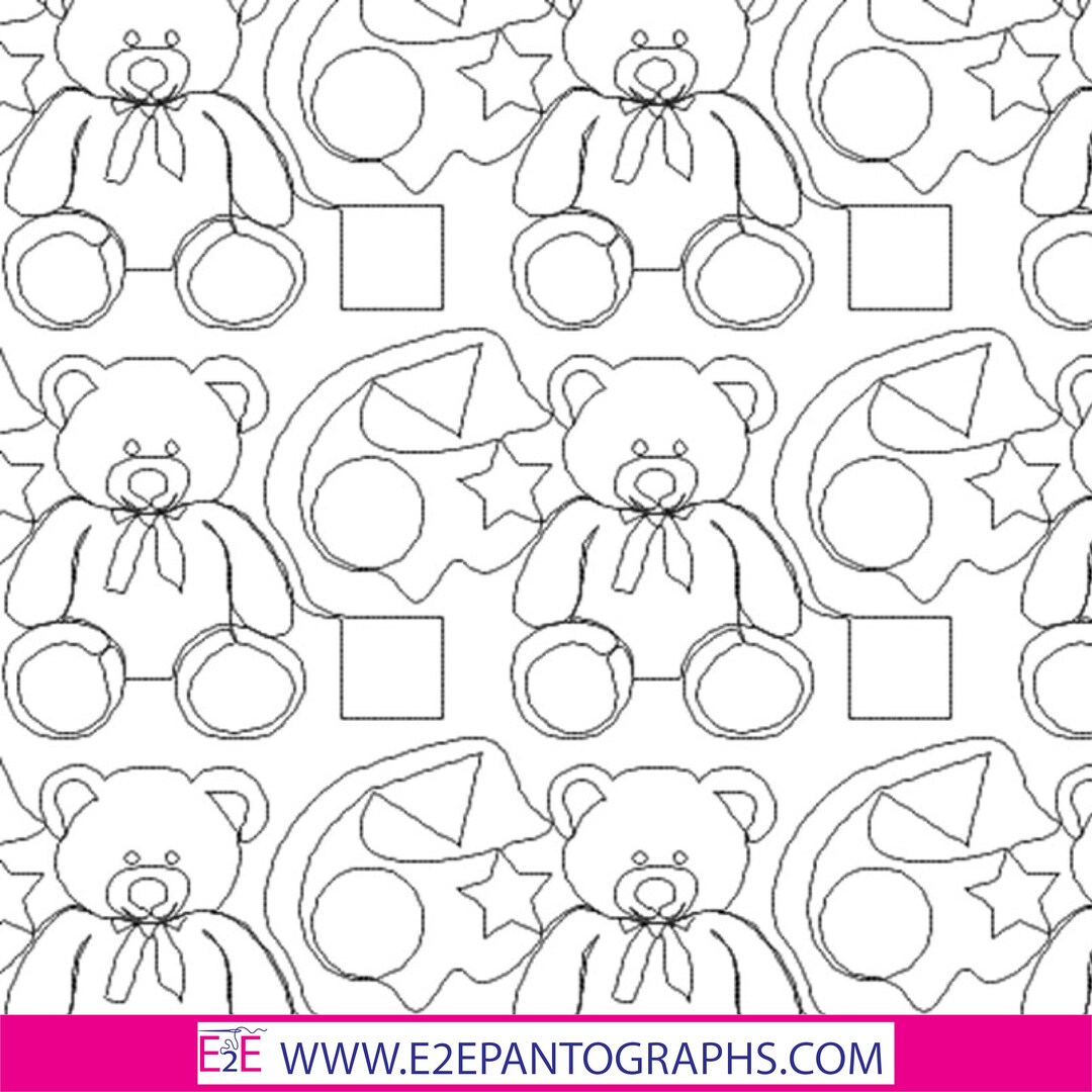 E2E Teddy Bear Block Pantograph - Etsy