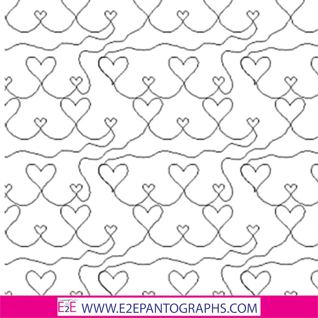 E2E Flowing Hearts Pantograph - Etsy