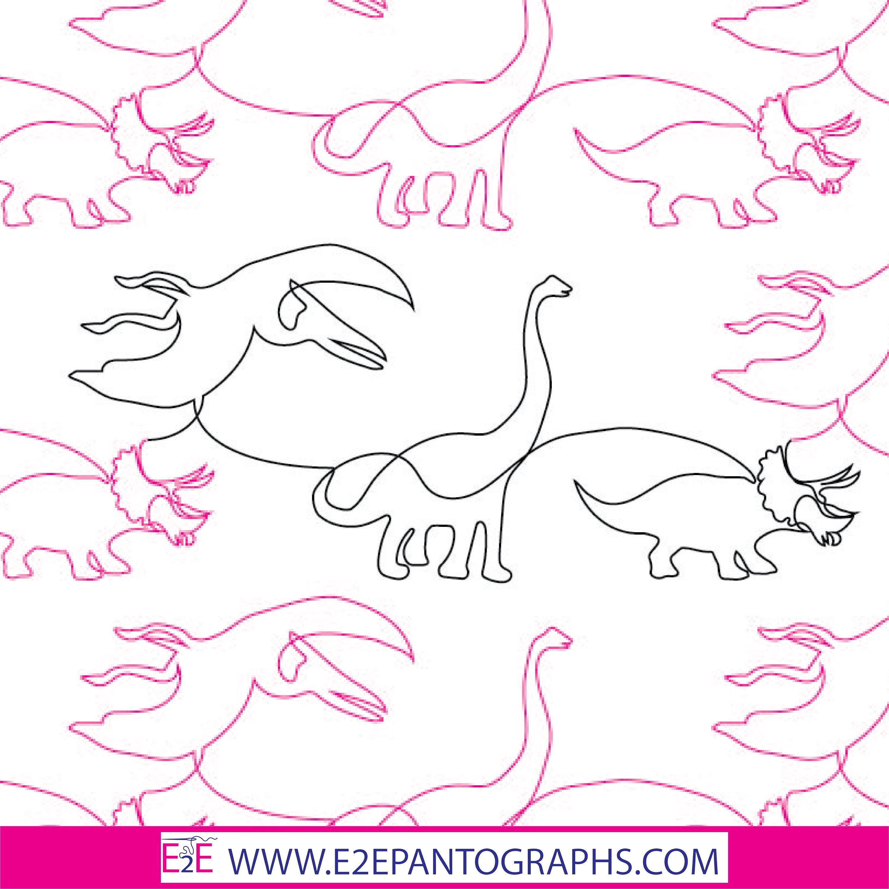 Dinosaurs E2E Pantograph - Etsy