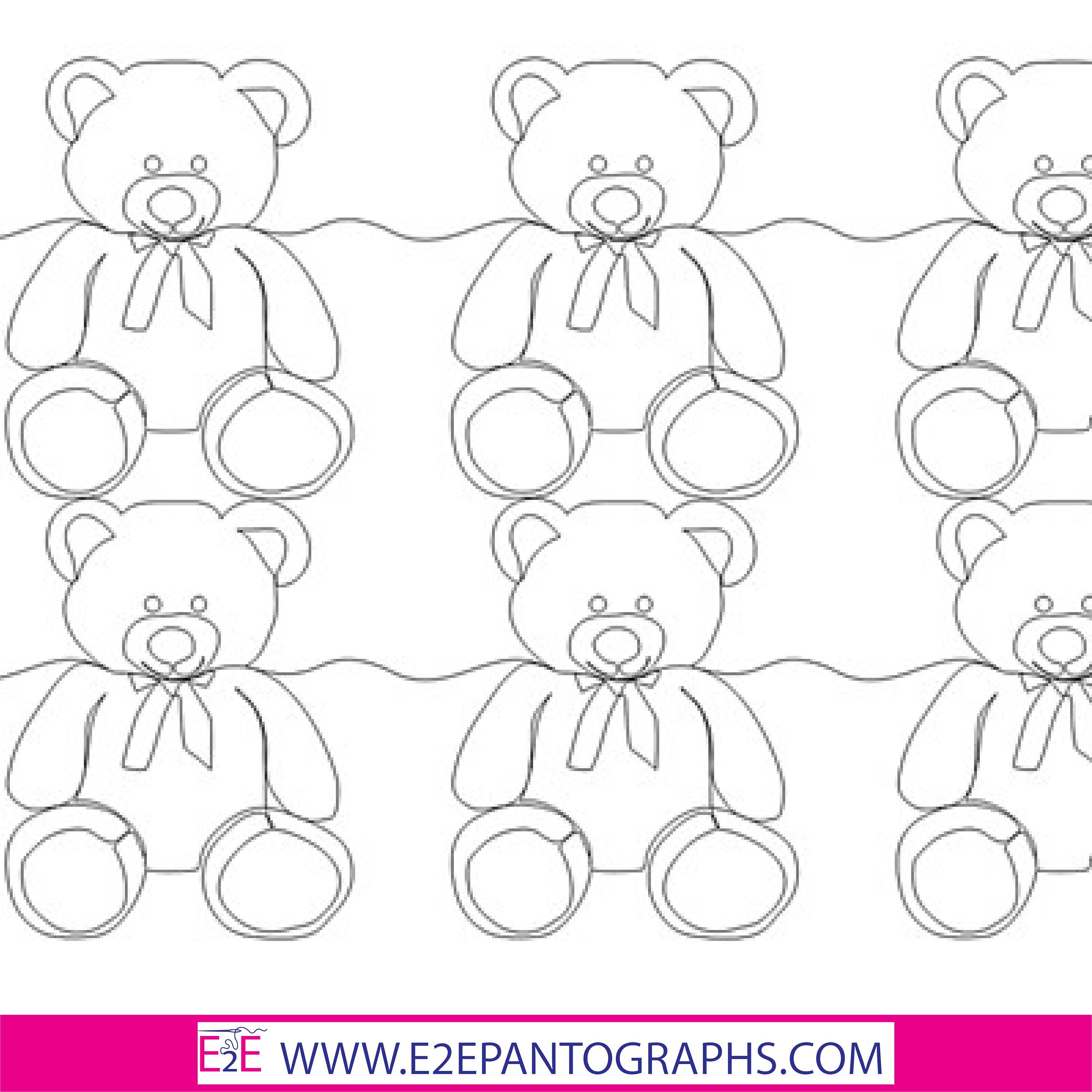 E2E Teddy Bear Pantograph - Etsy