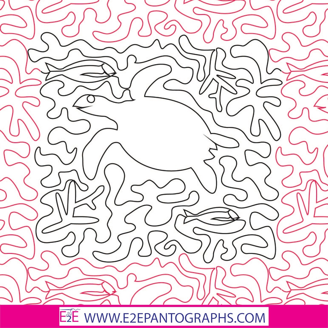E2E Underwater Turtle Pantograph - Etsy