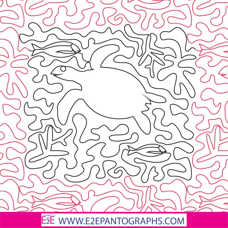 E2E Underwater Turtle Pantograph - Etsy