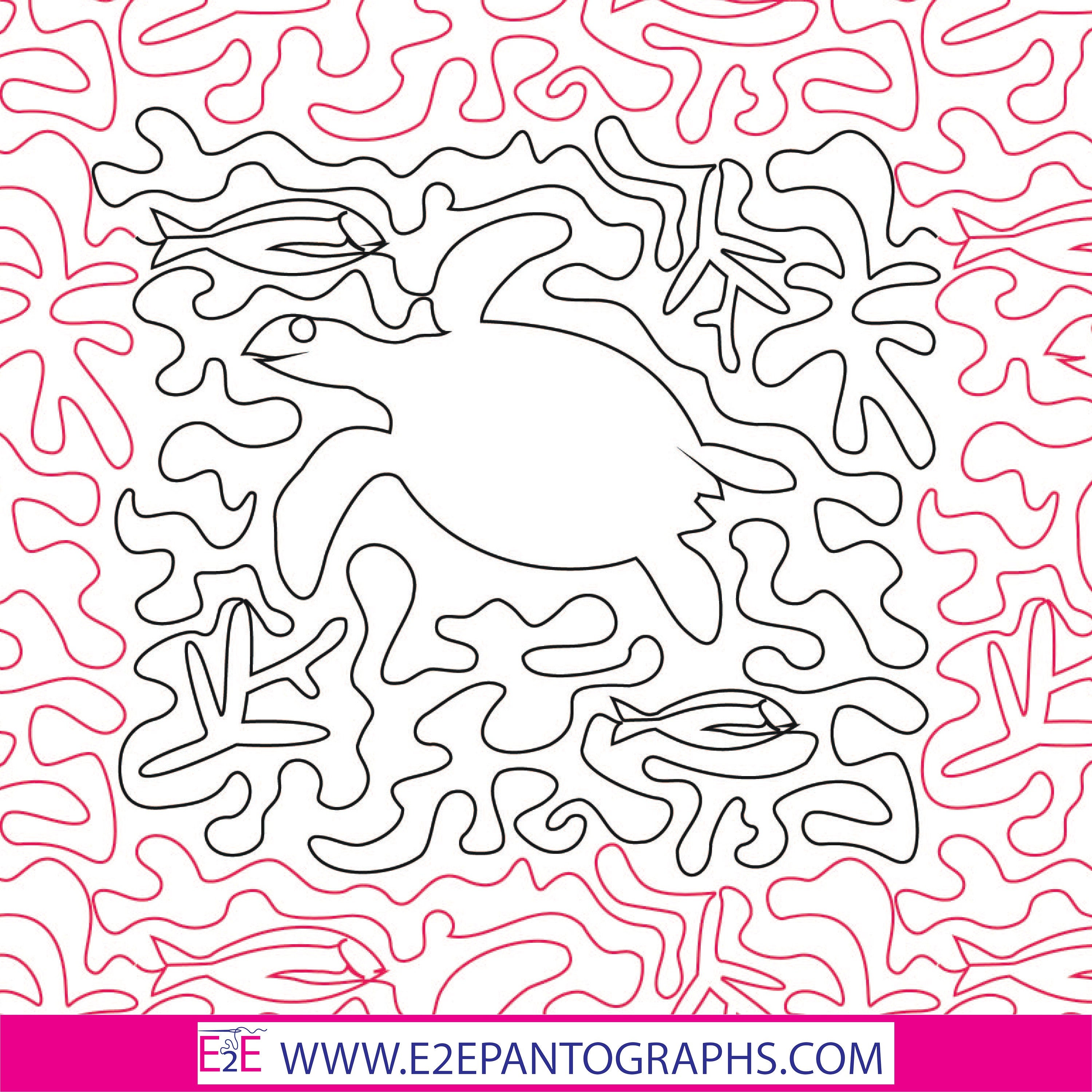 E2E Underwater Turtle Pantograph - Etsy