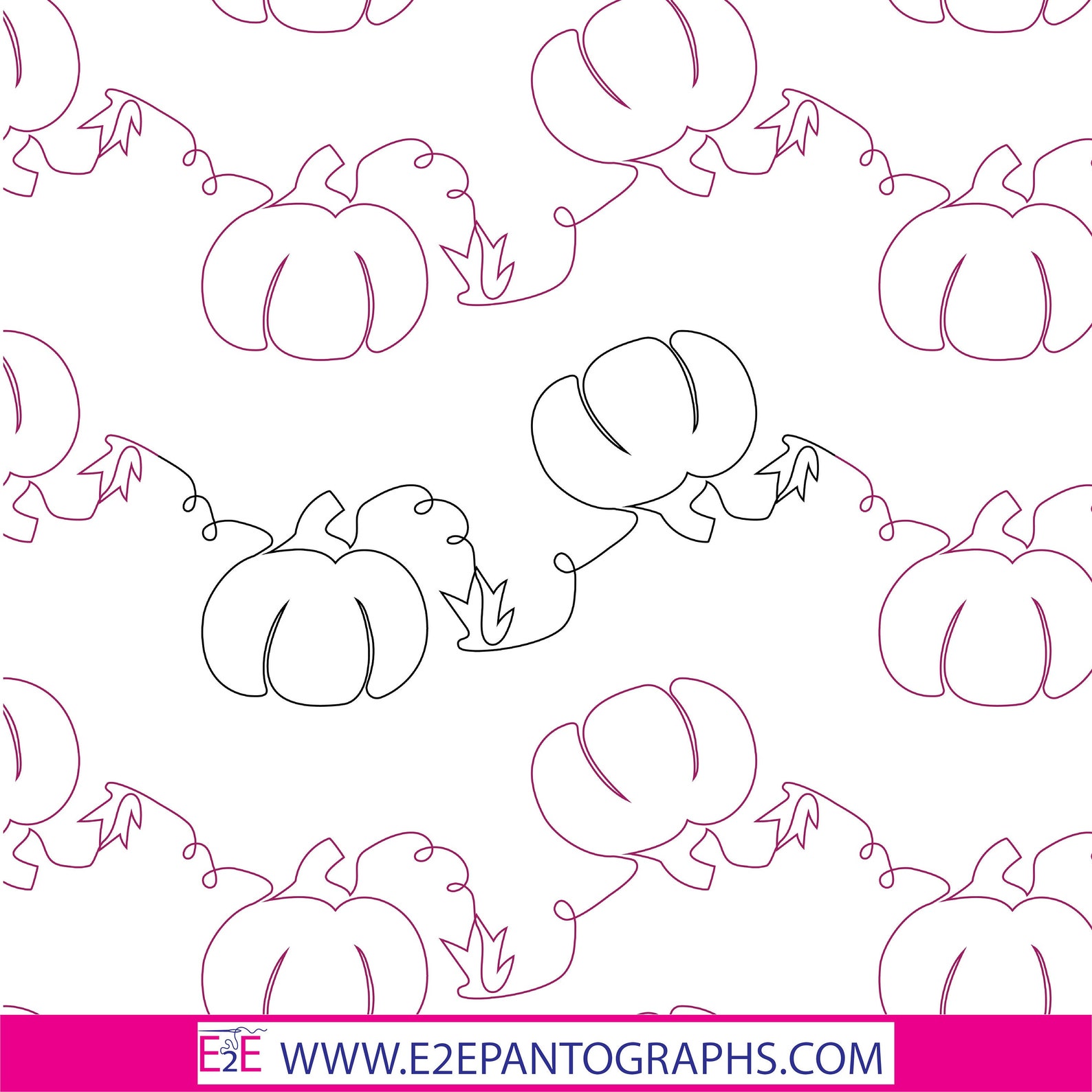 E2E Fall Pumpkin Pantograph - Etsy