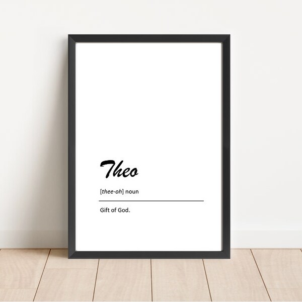 Theodore Name Art - Etsy