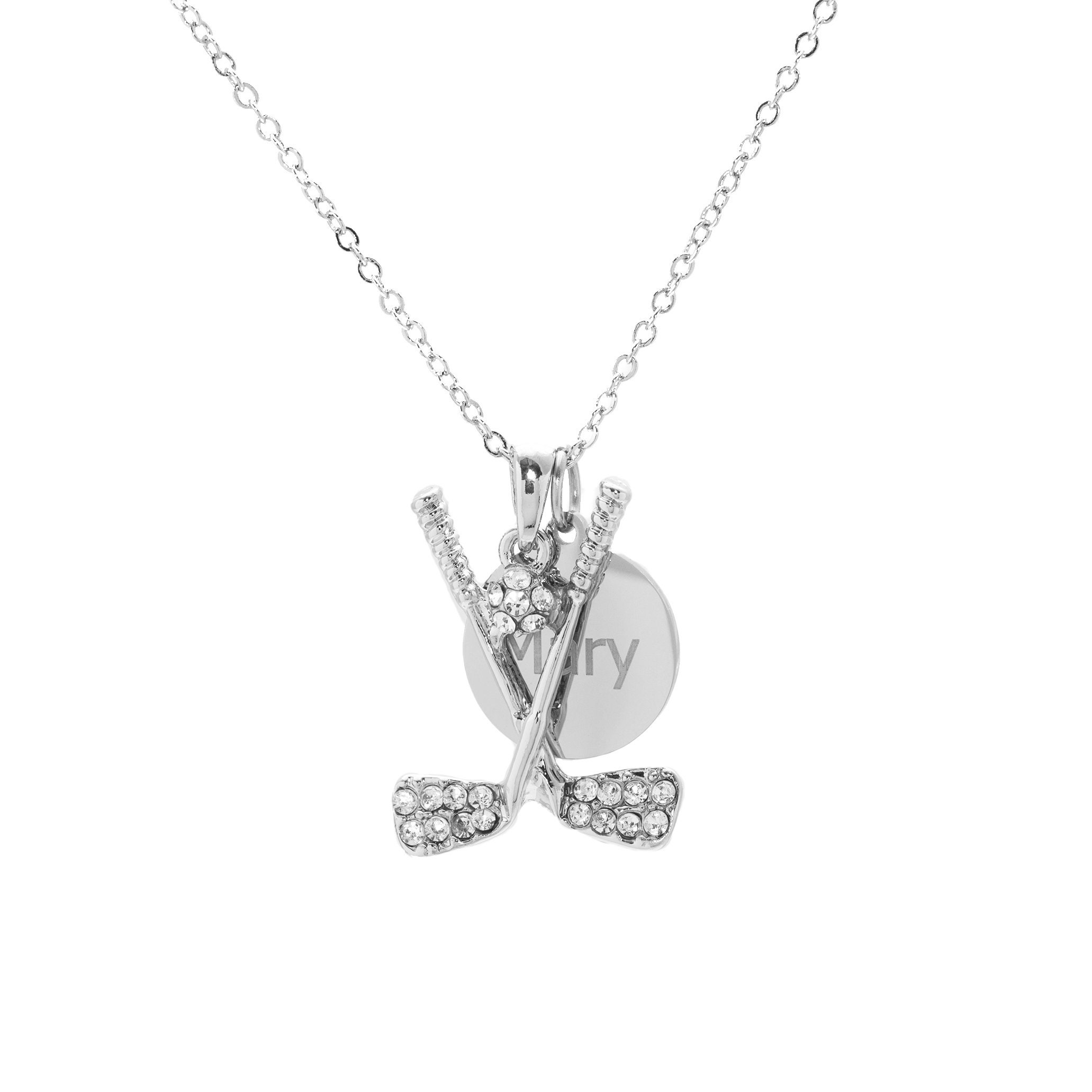 Personalized Golf Necklace: Engraved Golfer Charm, Sport Jewelry - Etsy
