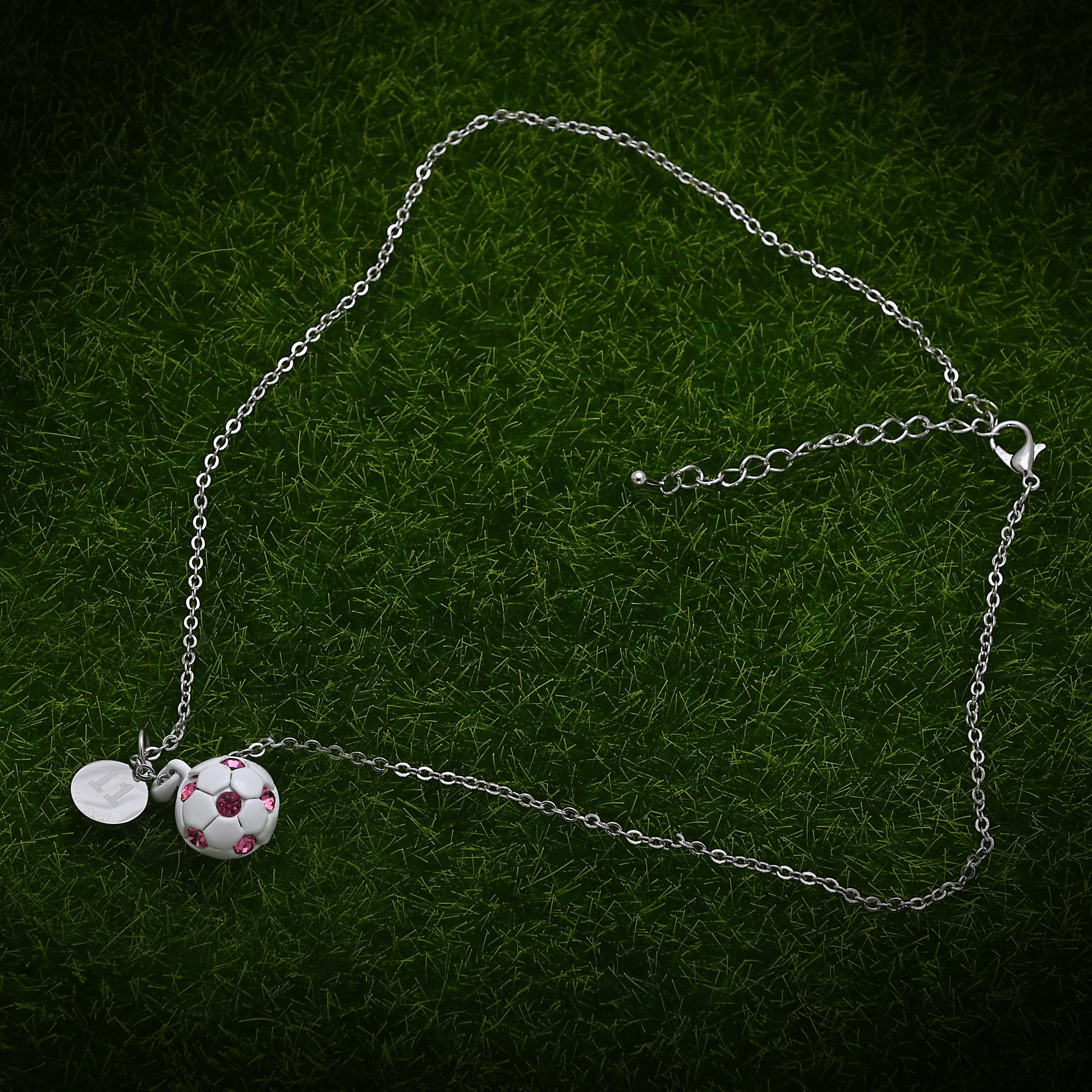 Personalized Soccer Ball Necklace Silver Engraved Name Number Charm ...