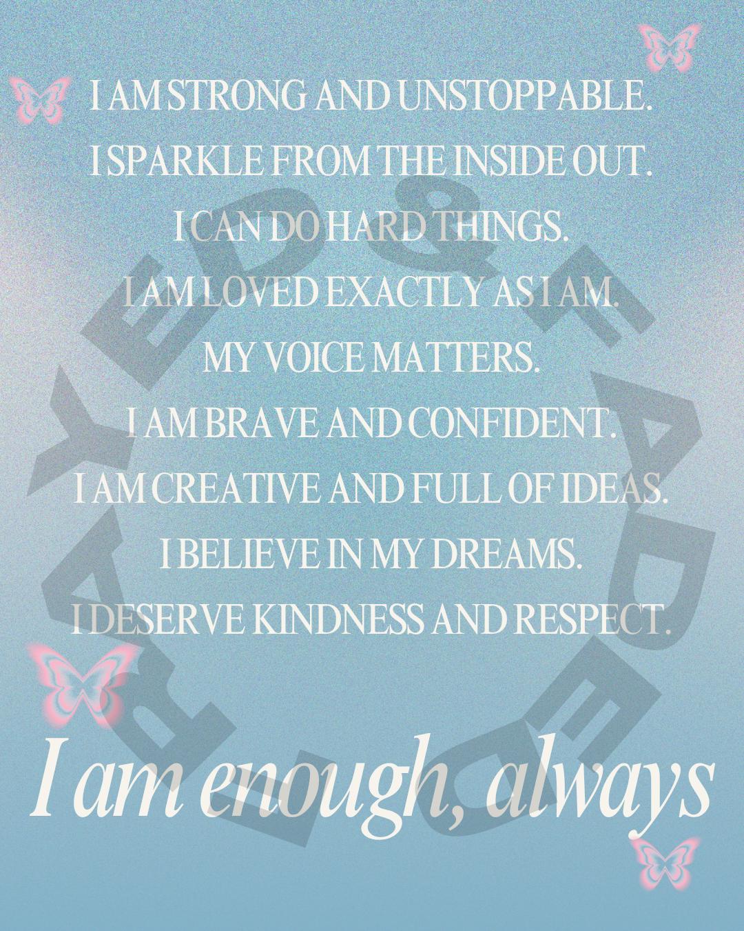 Girls Tween Teen Affirmation Poster Bundle- Y2K Sky - Etsy