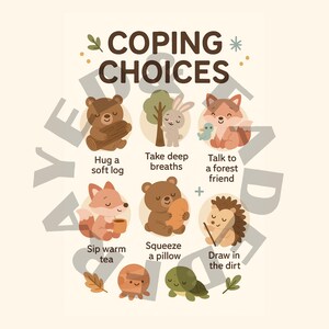 Kid’s Calm Corner Poster Bundle- Woodland Forest Friends - Etsy