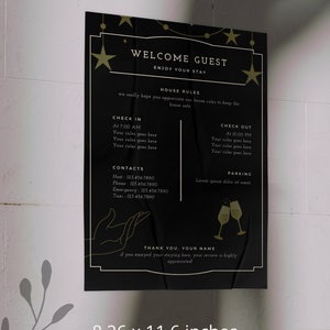 Welcome Sign Template Editable, Welcome Sign Printable, Welcome Book ...