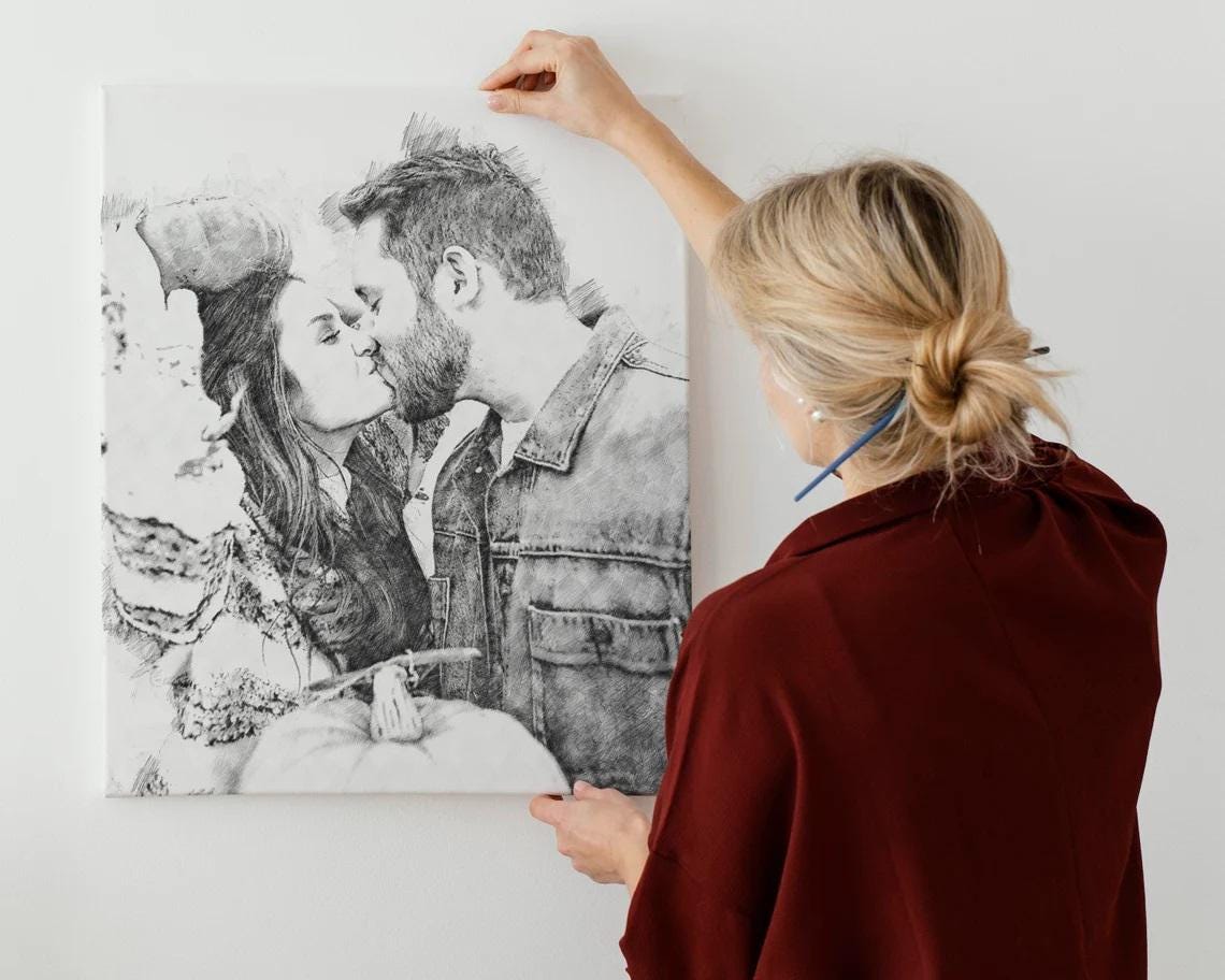 Sketch From Photo, Custom Pencil Sketch - Personalised Family Portrait ...
