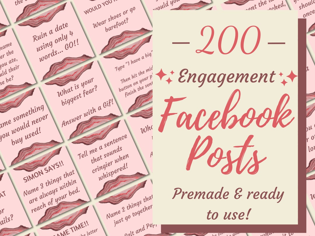 Facebook Engagement Posts Social Media Content Social Media Kit ...