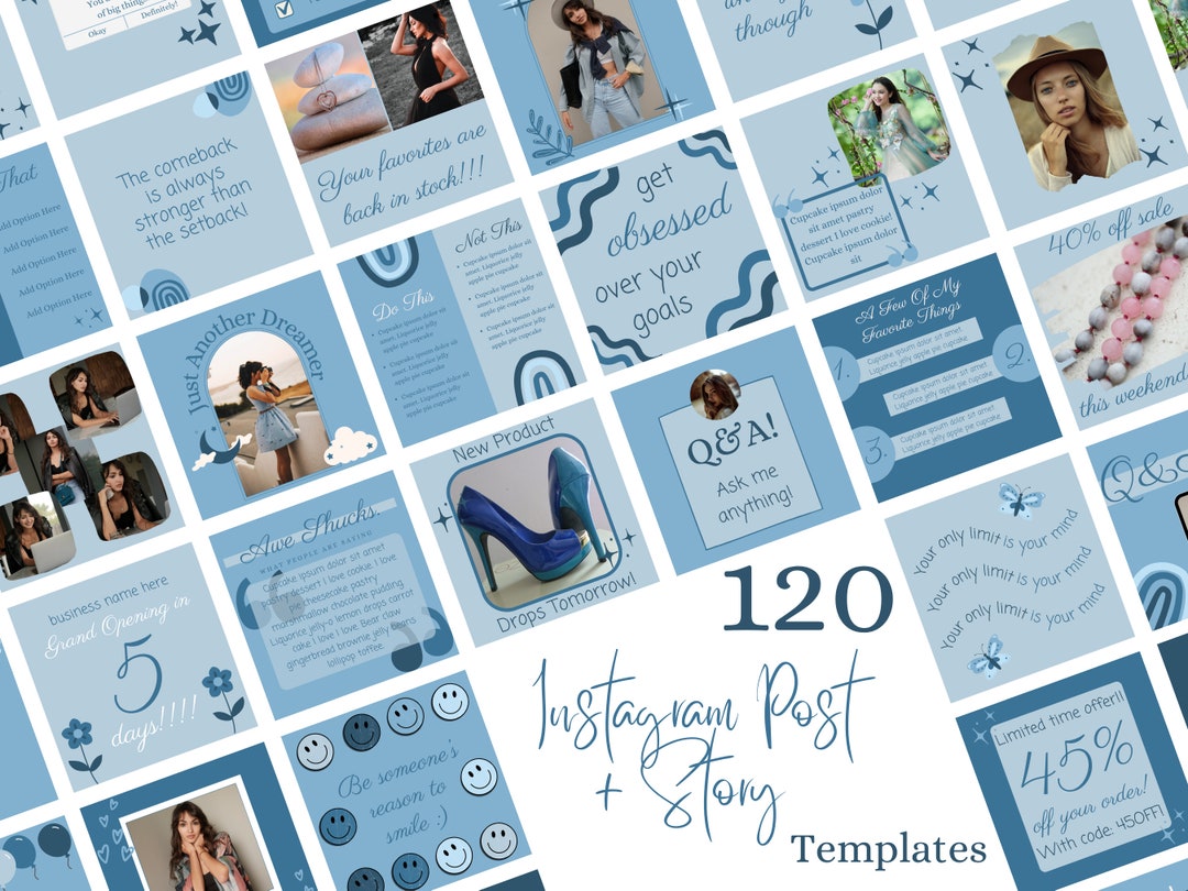Ig Post Templates Ig Templates Story Templates Batch - Etsy