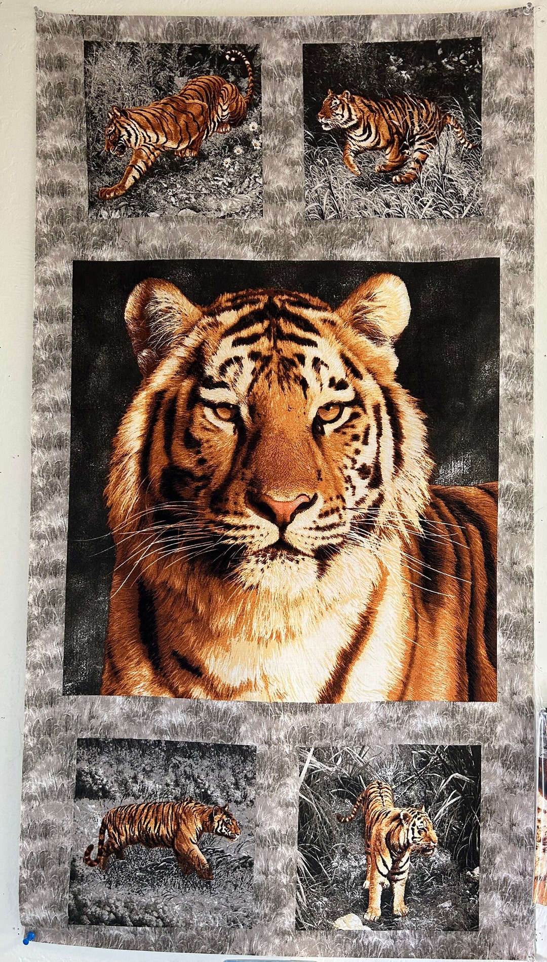 Bengal Tiger Panel, Perfect to Make a Wall Hanging. or Center Piece for ...