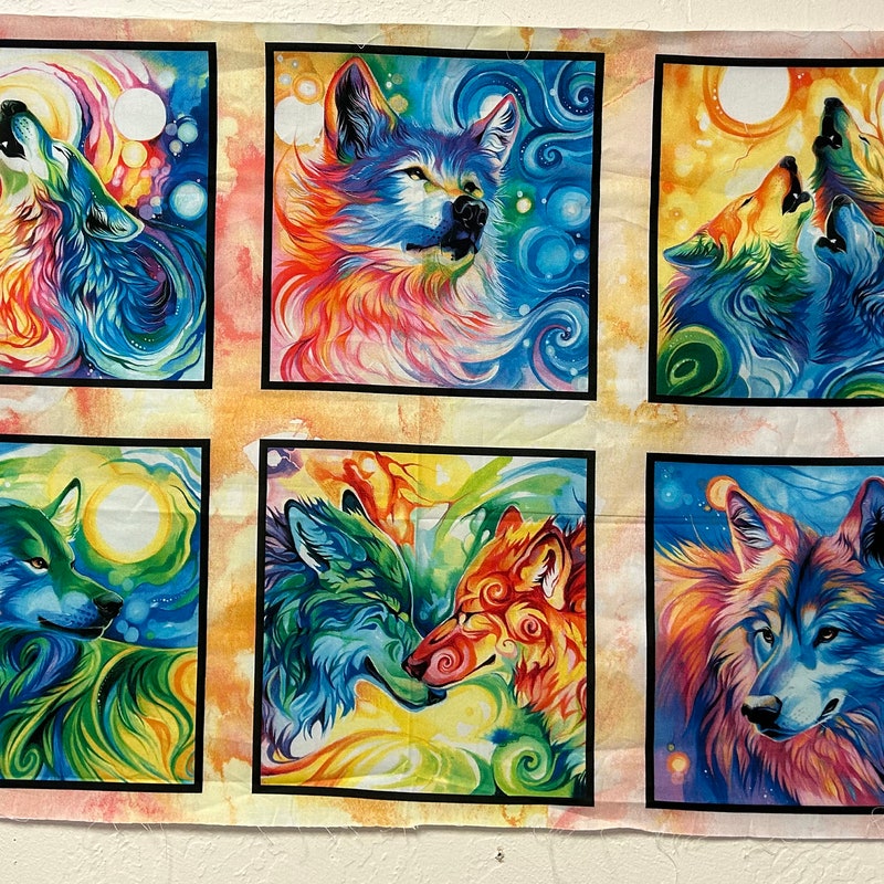 Wolf Fabric Panel - Etsy