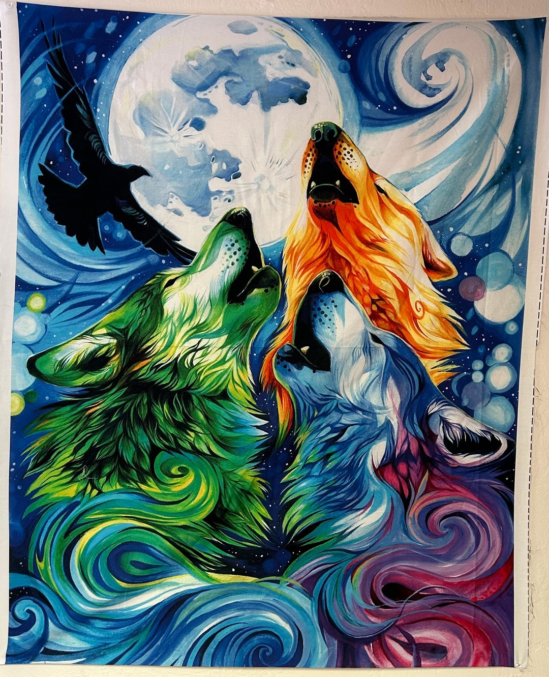 Spirit of the WOLF by Katy Lipscomb 2 Panels Perfect to Make a Wall ...
