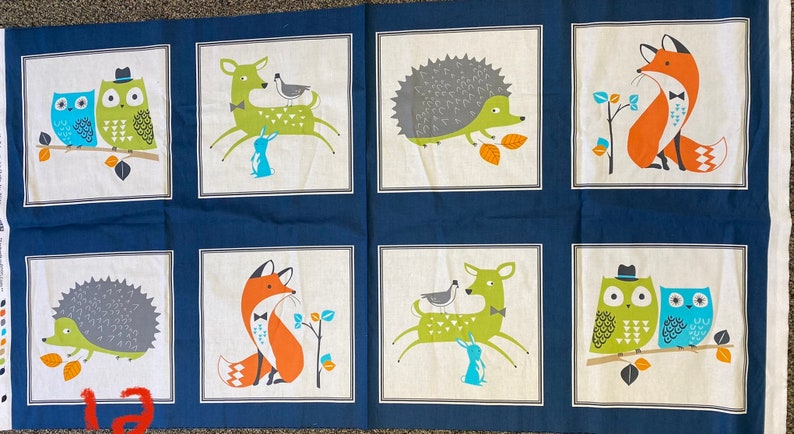 Child’s Animal Panel Fabric by the Panel - Etsy