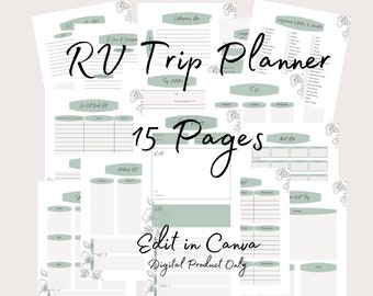 Editable RV Trip Planner Printable Camping Planner - Etsy