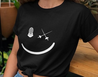 Fencing Mask and Sword Shirt Fencing Lover T-shirt Fencing Gift Fencers ...