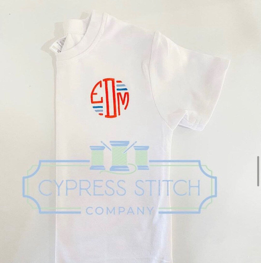 Personalized Boy Monogram Embroidery Name T-shirt, Toddler Chest ...