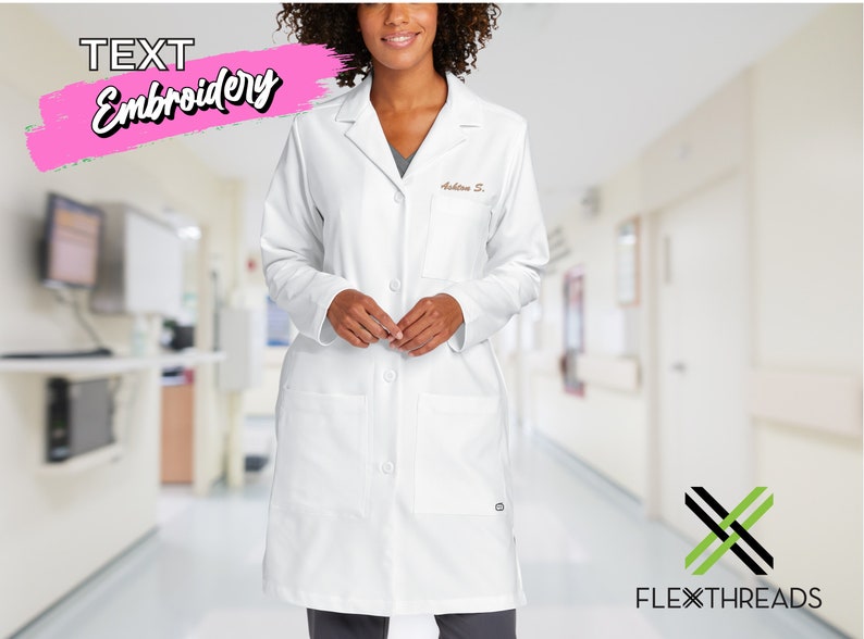 Custom Embroidered Lab Coat, Personalize Embroidered Lab Coat for Women ...
