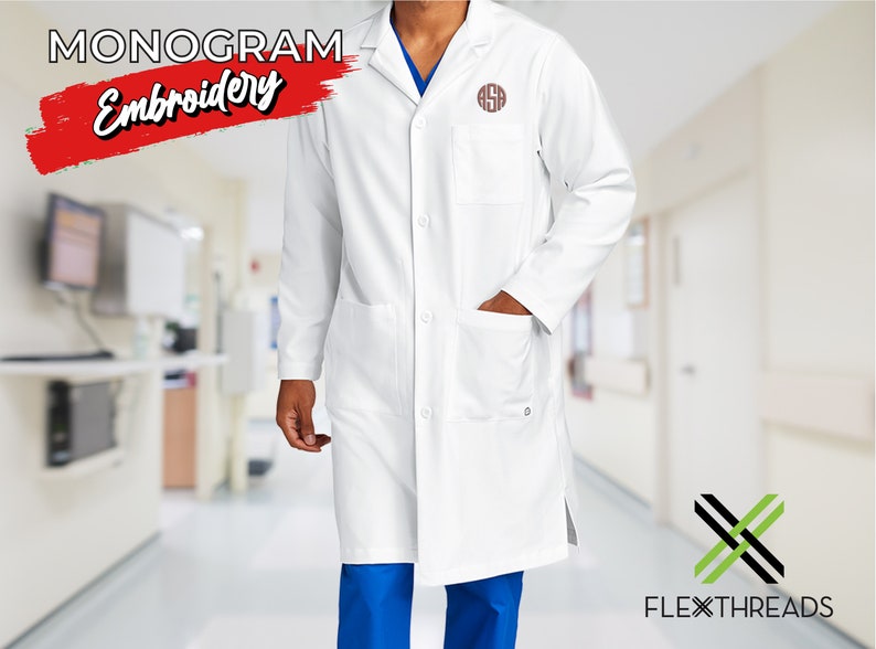 Custom Embroidered Lab Coat, Personalize Embroidered Apron for Men ...