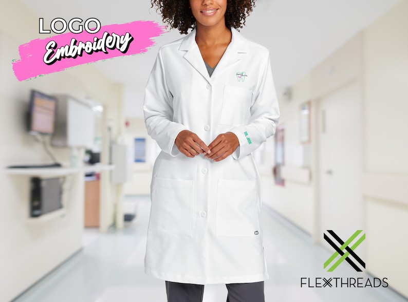 Custom Embroidered Lab Coat, Personalize Embroidered Lab Coat for Women ...