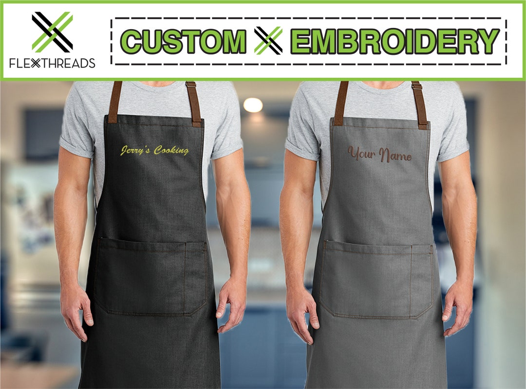 Custom Embroidered Apron, Personalize Embroidered Apron for Men, Custom ...