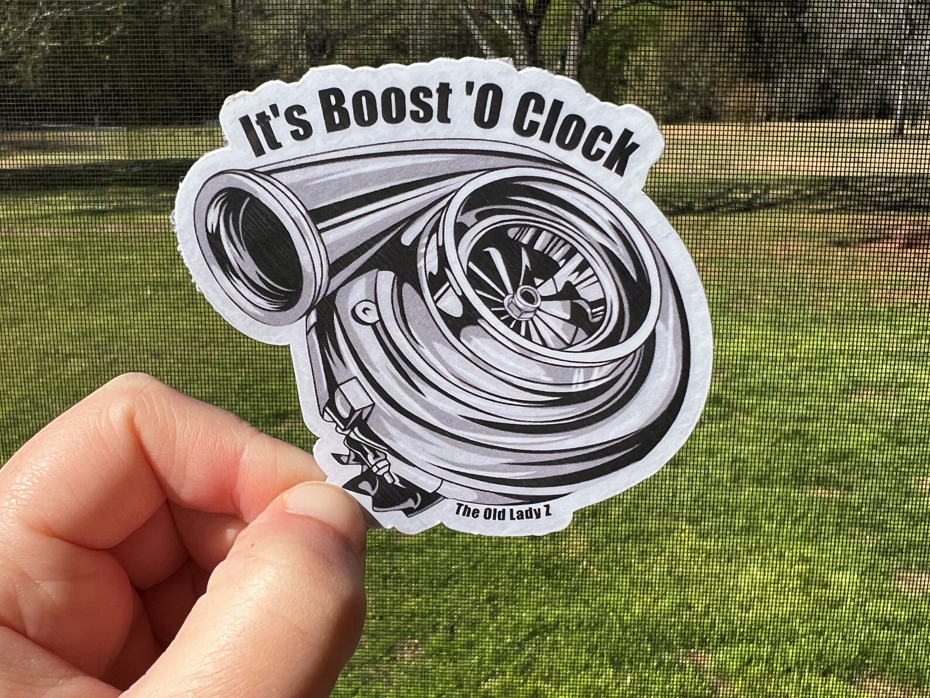 It's Boost O'clock Vinyl Sticker, Funny Car Sticker With Turbocharge ...