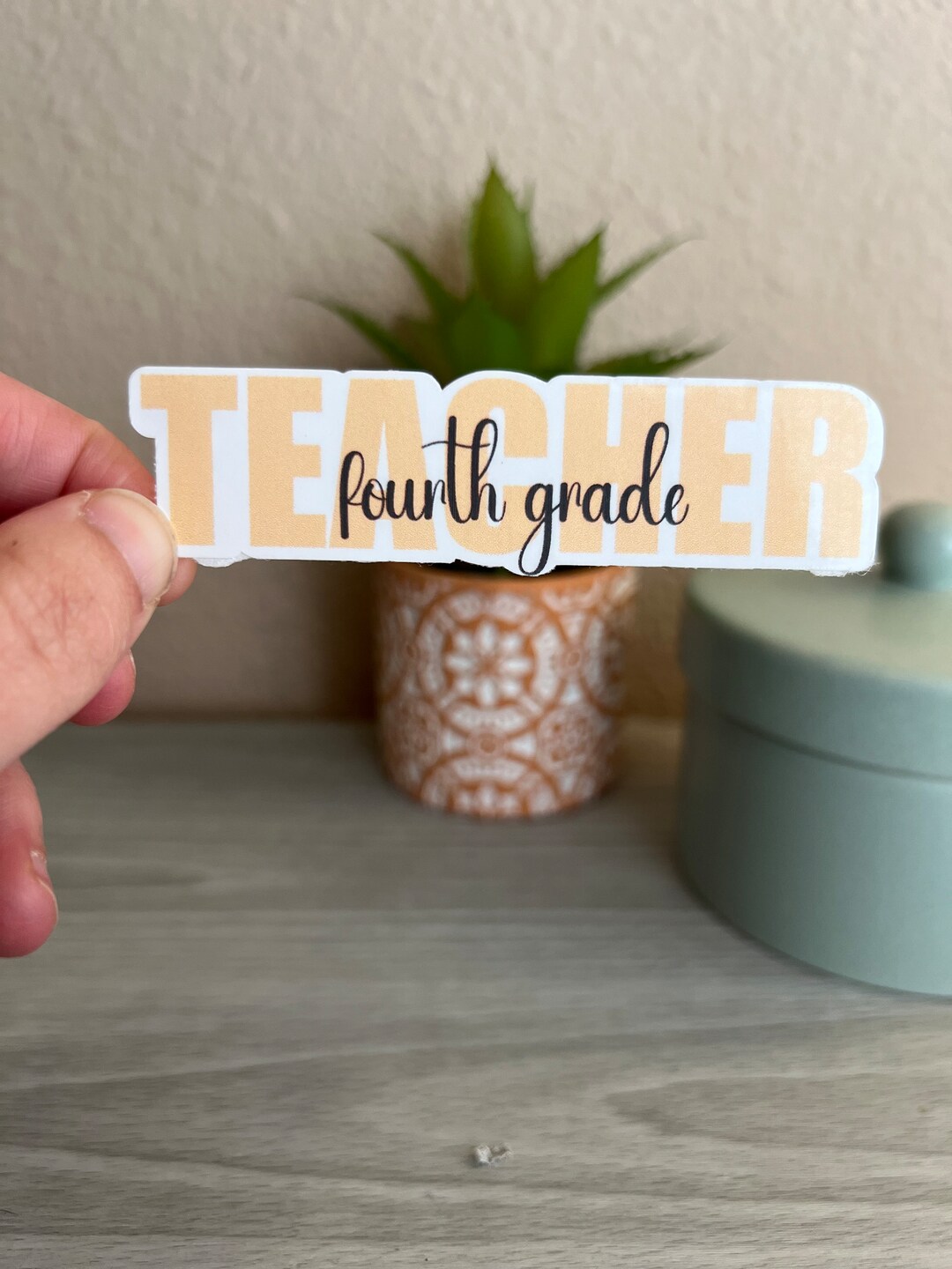 Fourth Grade Teacher Sticker: Vinyl Decal - Etsy
