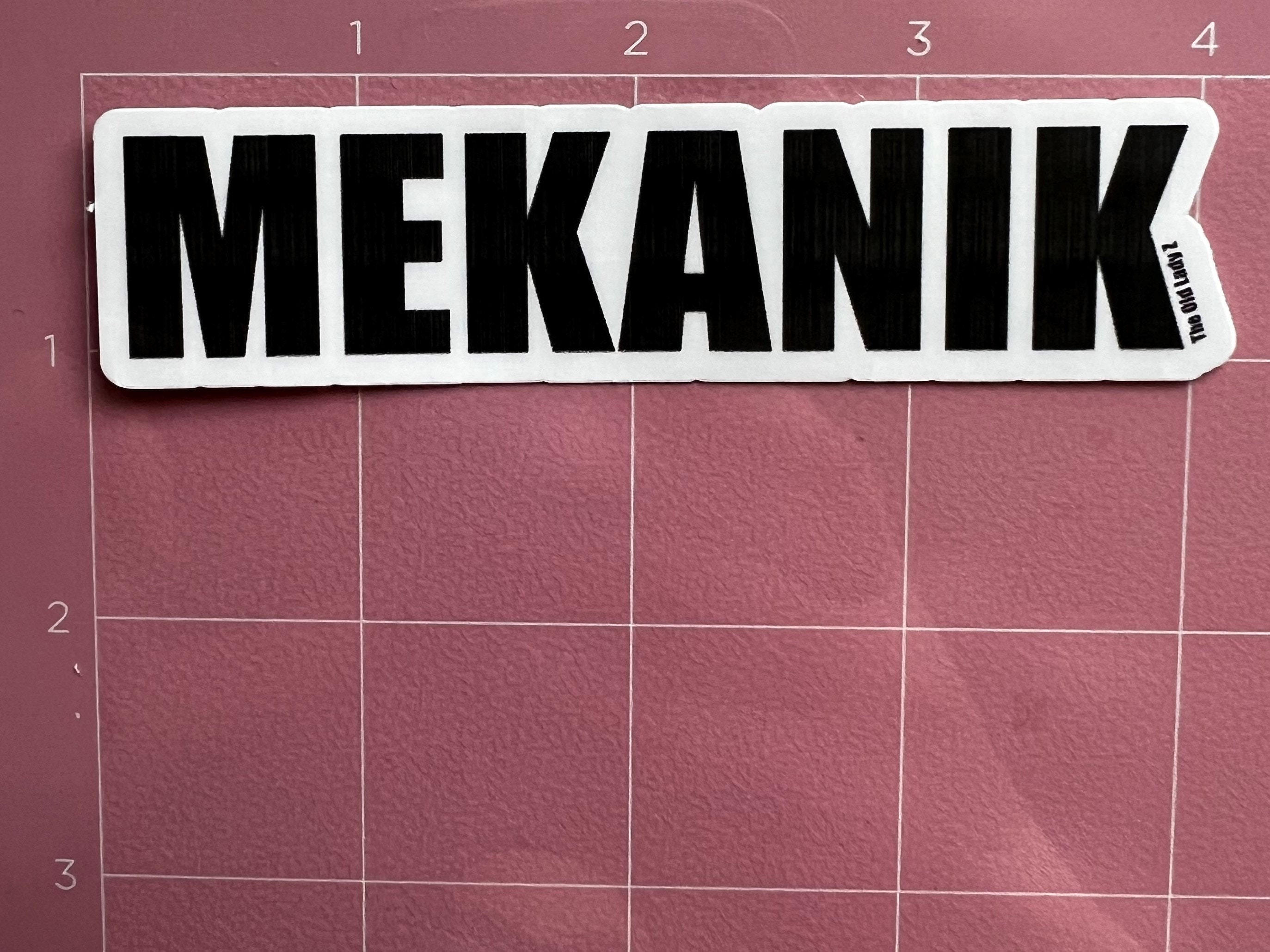Mekanik Vinyl Sticker, Funny Car Sticker,car Guy Sticker, Funny ...