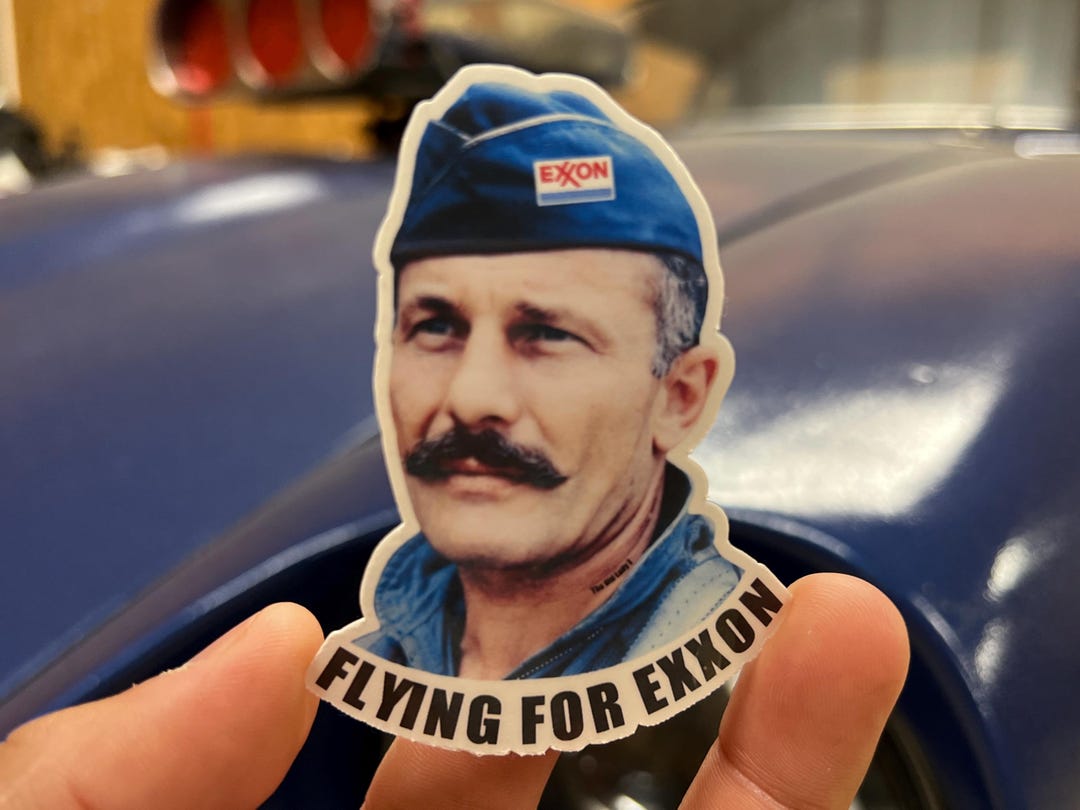 Robin Olds 'flying for Exxon' Sticker - Funny Pilot Decal - Etsy