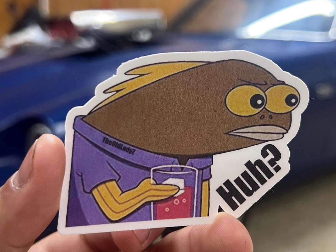 Huh? Funny Spongebob Sticker - Vinyl Decal - Etsy