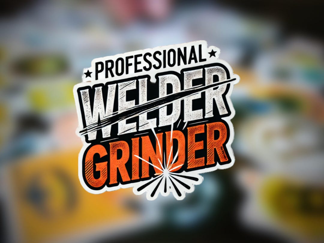 Professional Welder (crossed Out) Grinder Sticker, Funny Car Sticker ...