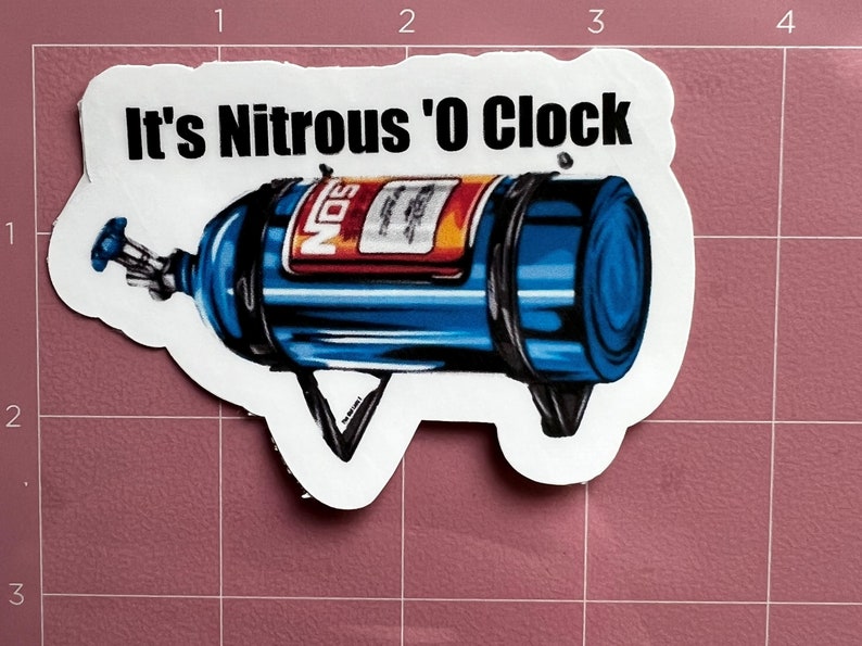It's Nitrous O'clock Vinyl Sticker: Funny Race Car Decal - Etsy