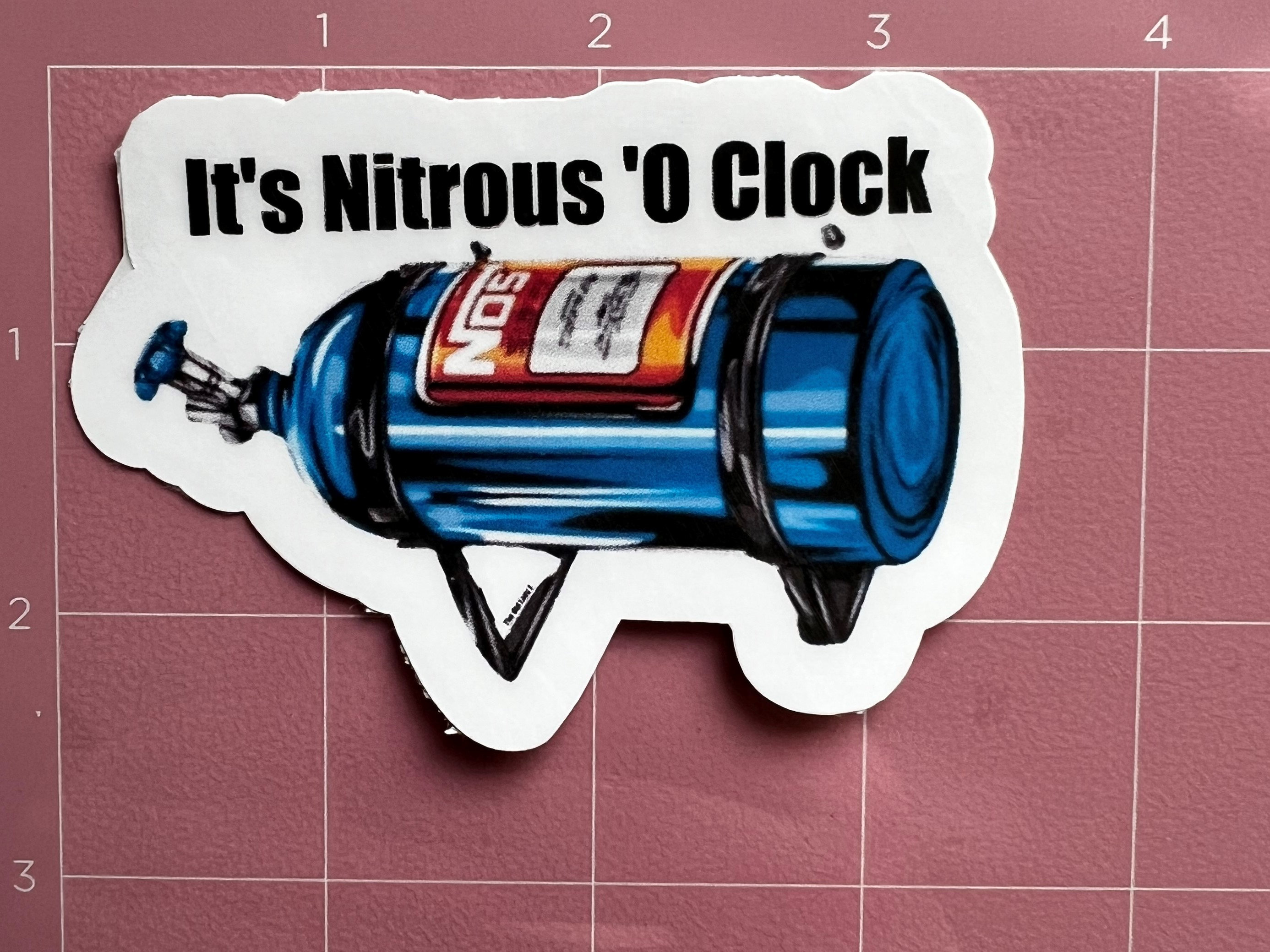 It's Nitrous O'clock Vinyl Sticker: Funny Race Car Decal - Etsy