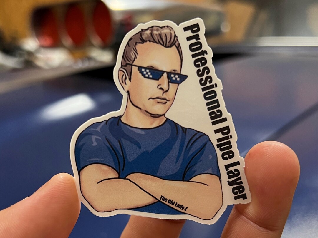 Professional Pipe Layer Sticker Funny Sticker, Funny Water Bottle ...