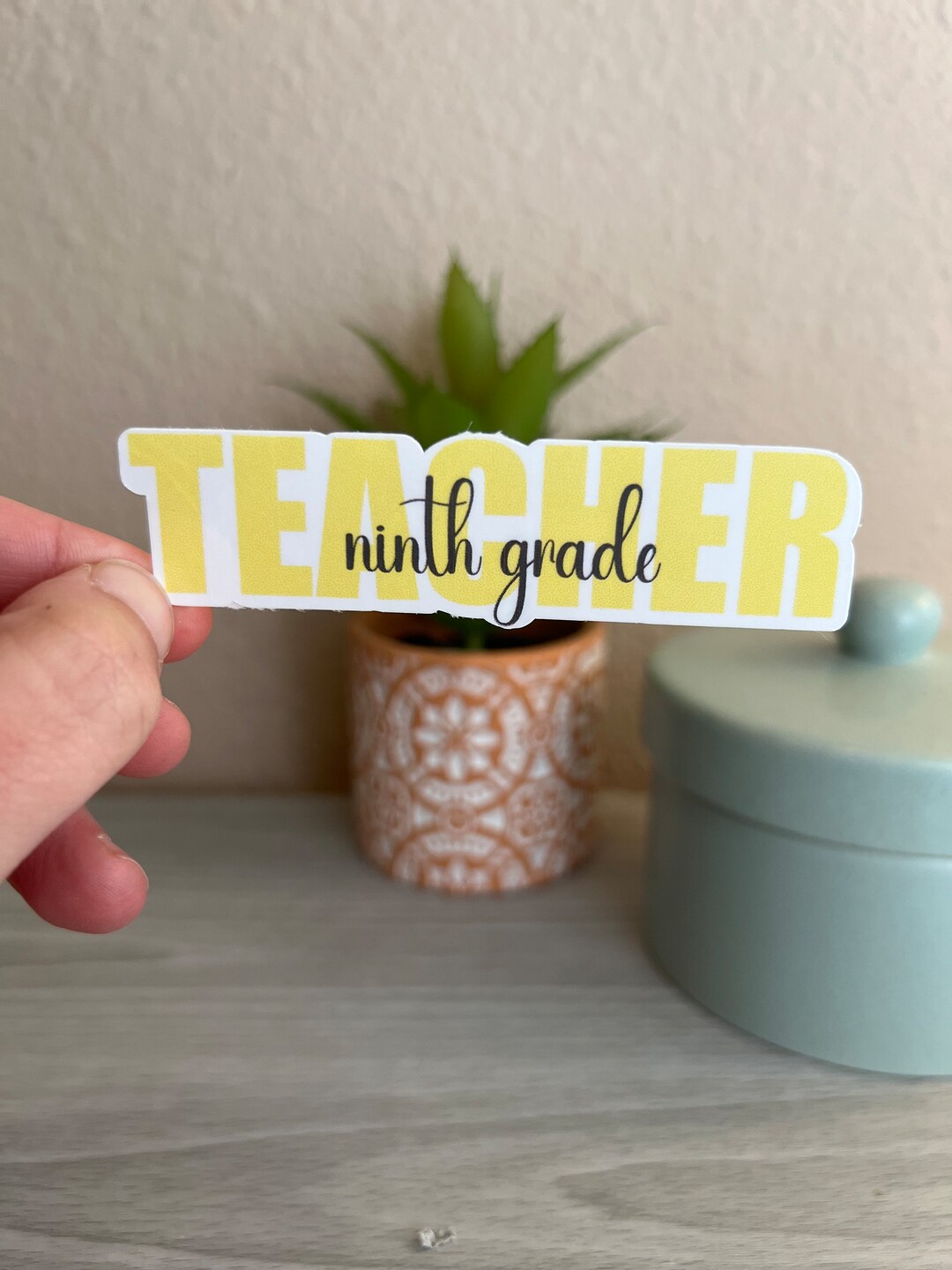 Ninth Grade Teacher Sticker, Teacher Gift, Sticker for Water Bottles ...