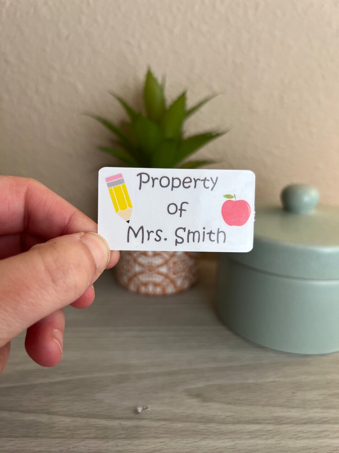 Property of Name Teacher Sticker, Book Stickers, Stickers for Teachers ...