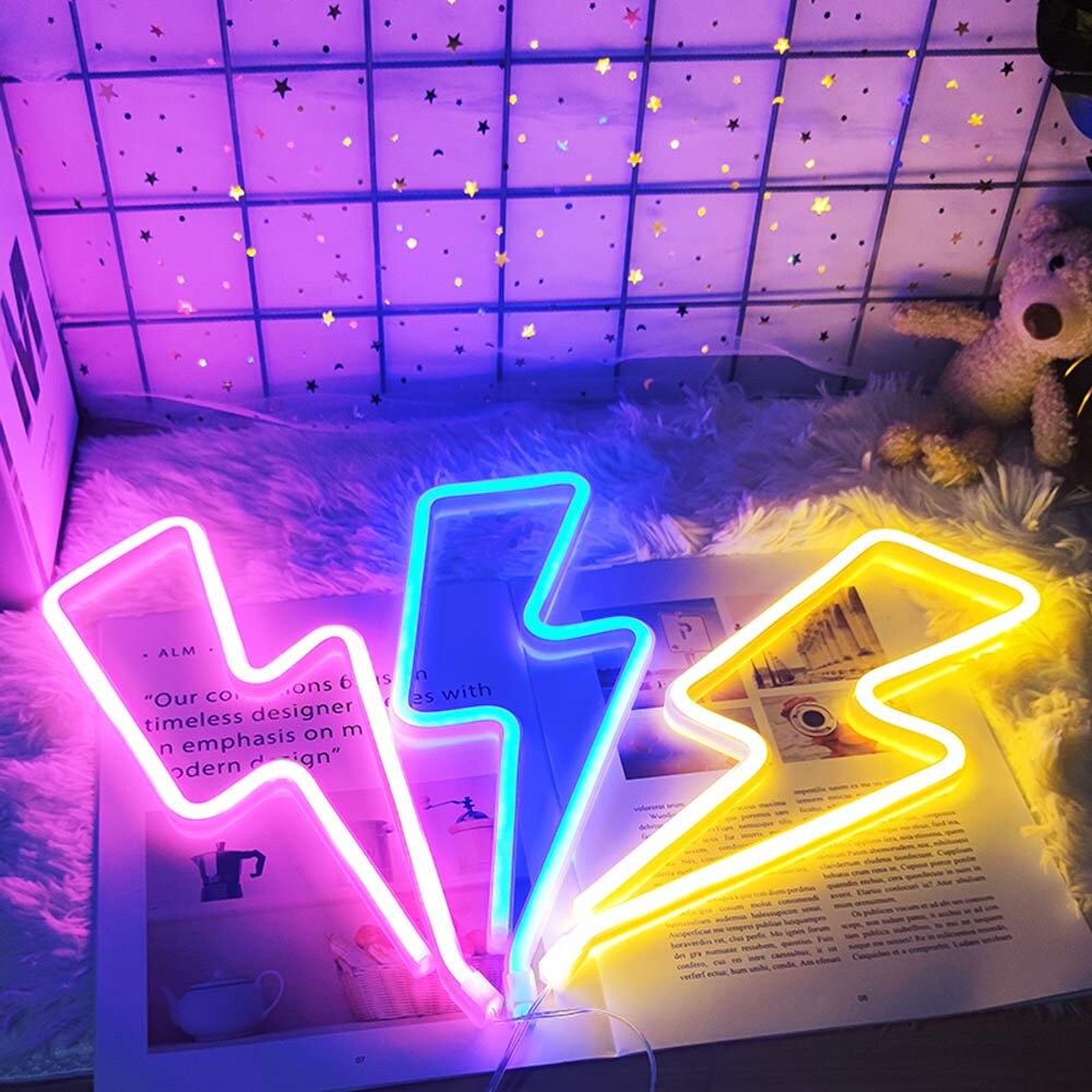 Lightning Neon Lights - Etsy