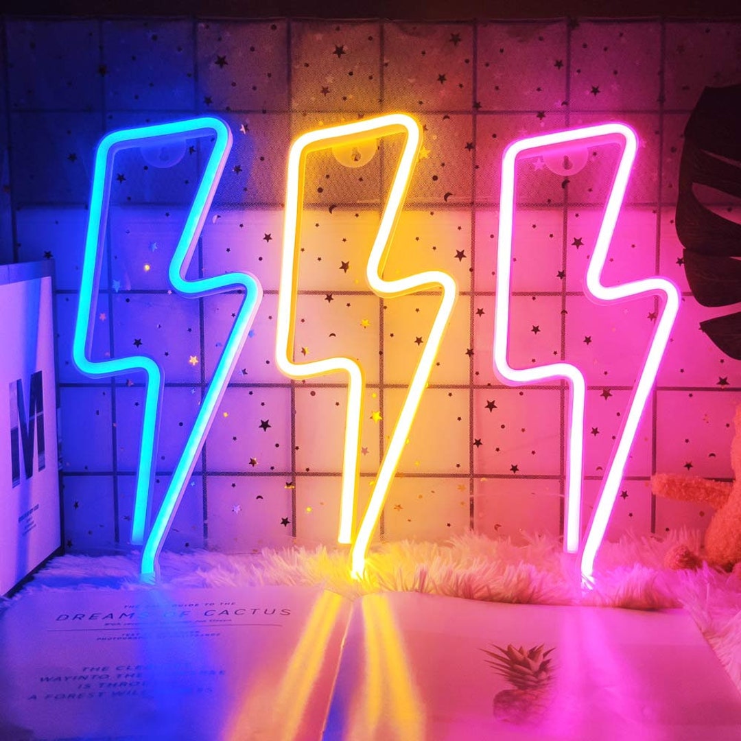 Lightning Neon Lights - Etsy