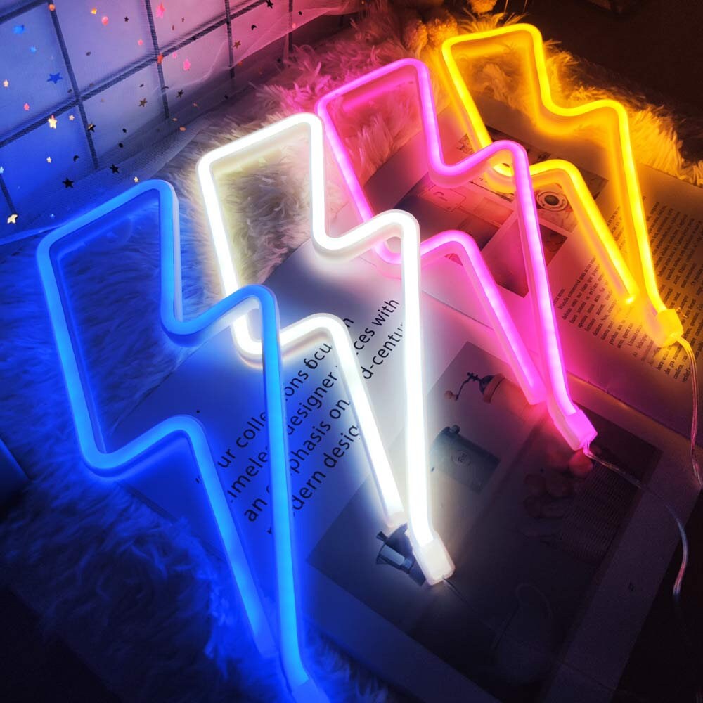 Lightning Neon Lights - Etsy
