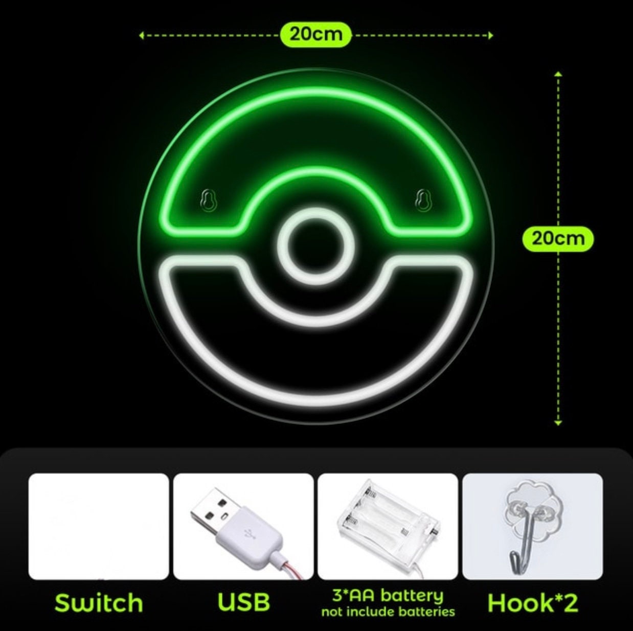 Pokeball Neon Sign - Etsy