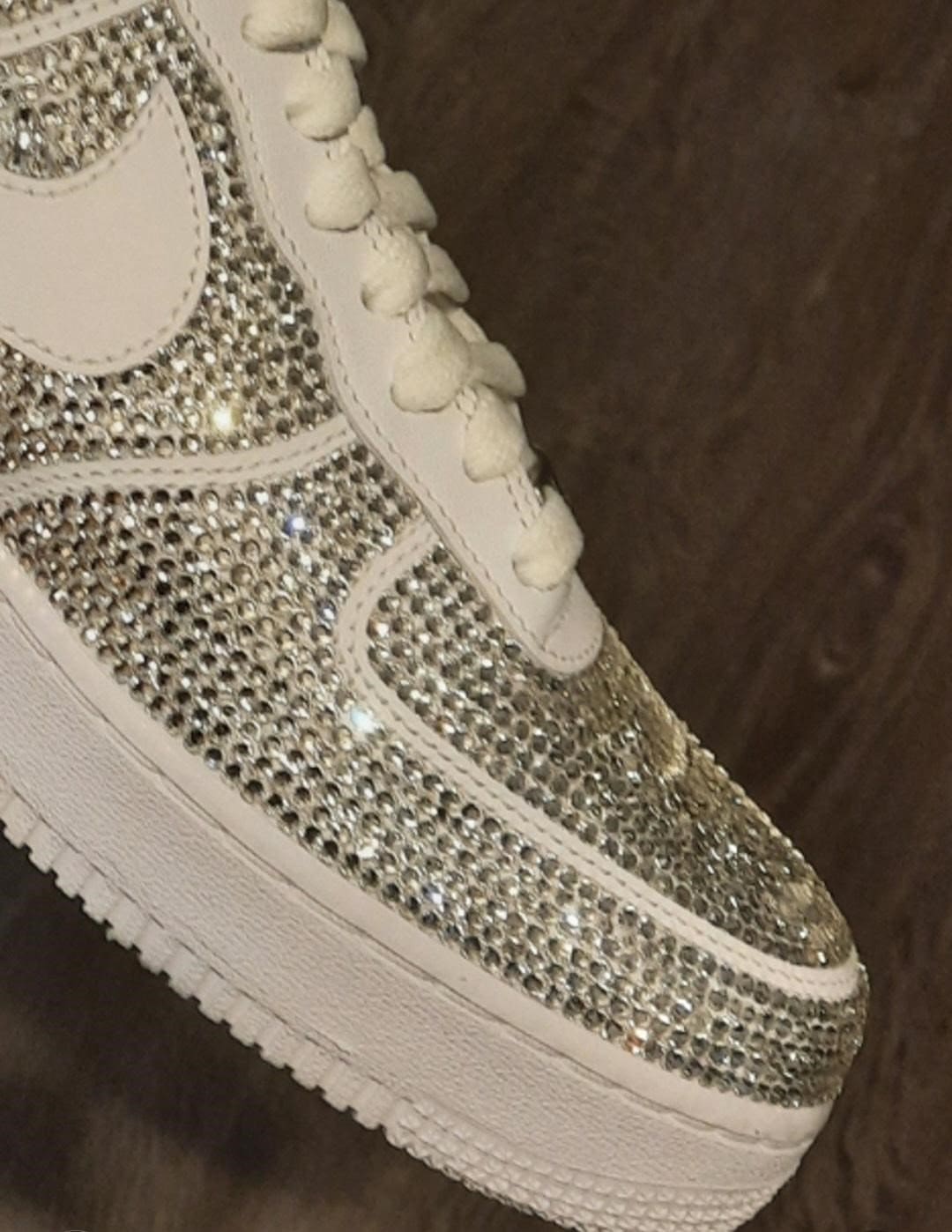 Custom Nike Air Force 1s With Crystals, Hand Placed, Crystalized ...