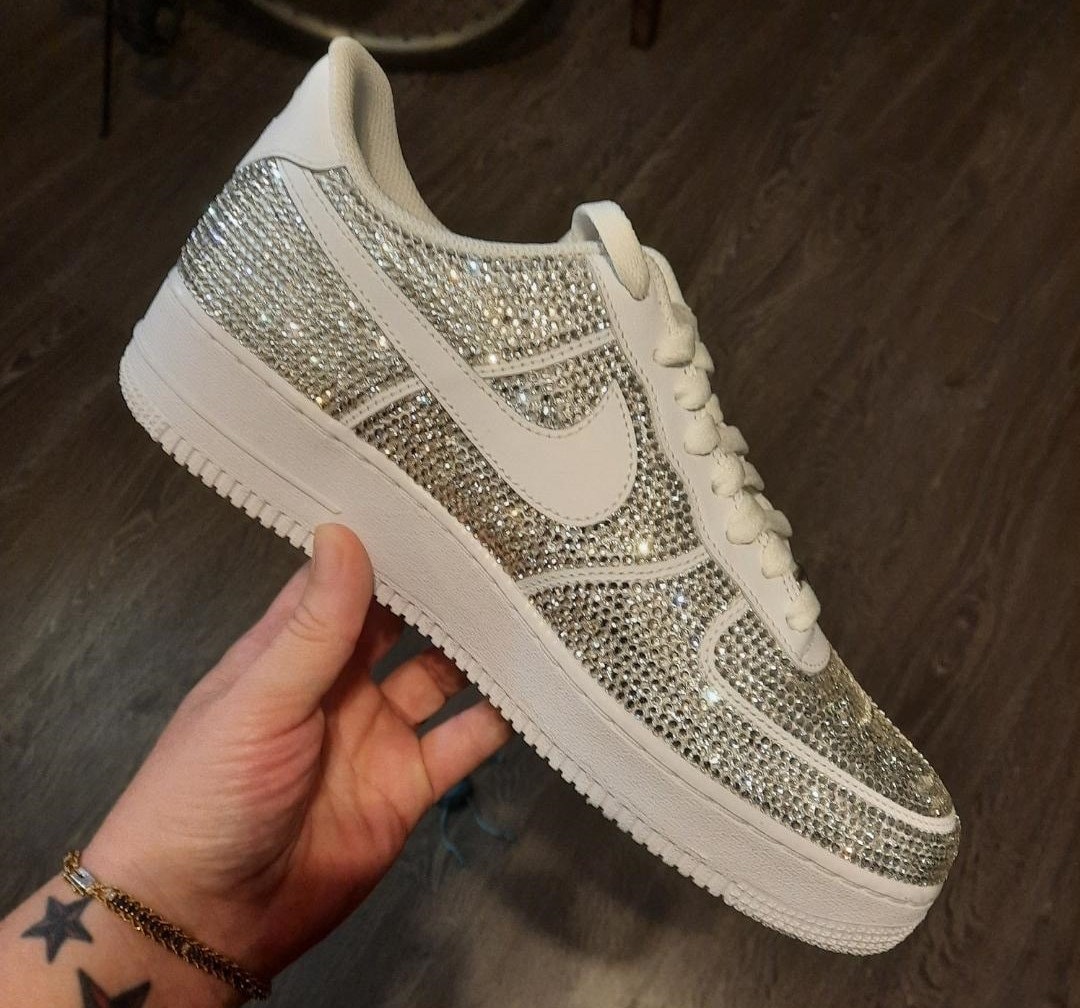 Custom Nike Air Force 1s With Crystals, Hand Placed, Crystalized ...