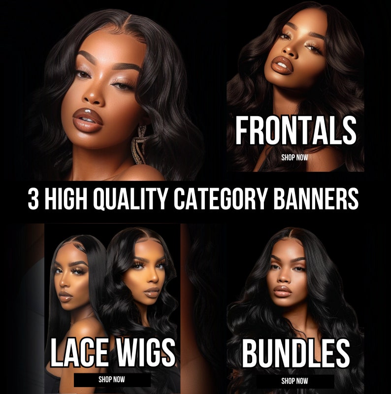 Hair Website Design, Hair Website Template, Lace Wig Website, Hair ...