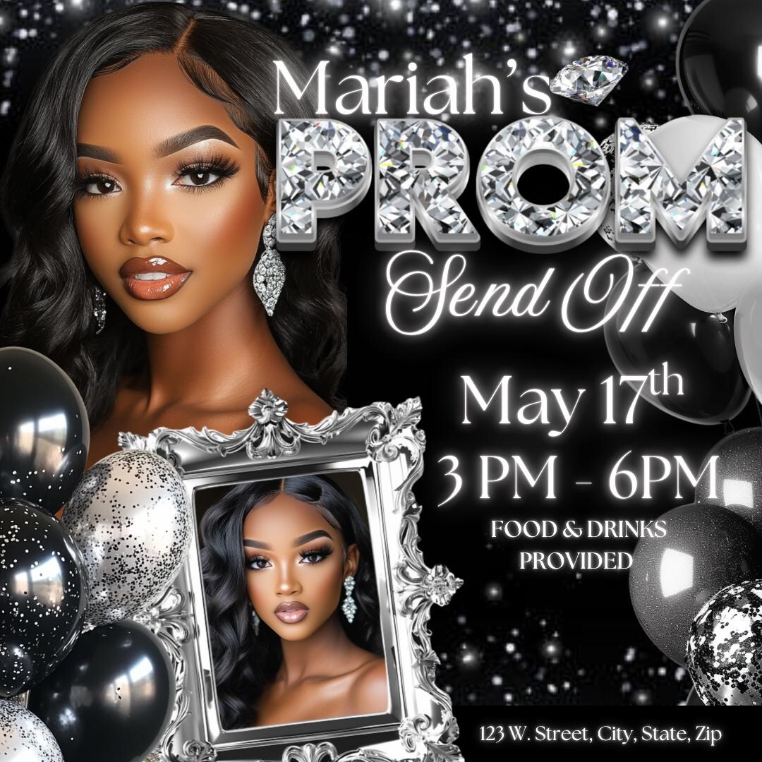 Prom Send off Invitation | Prom Party Event | Champagne Party Invite ...