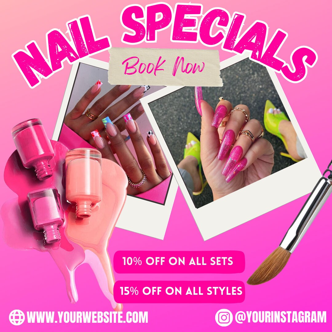 Nail Technician Flyer | Flyer Template | Social Media Template ...