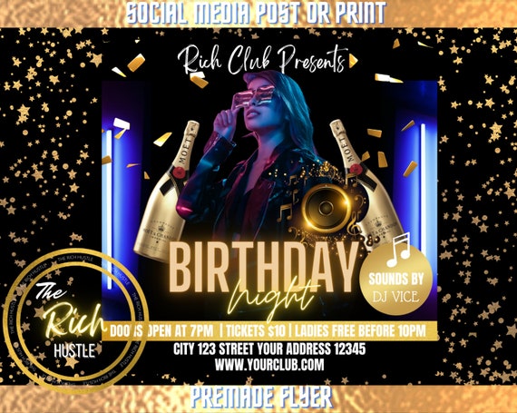 DIY Club Flyer Templateeditable Canva Templatesocial Media - Etsy