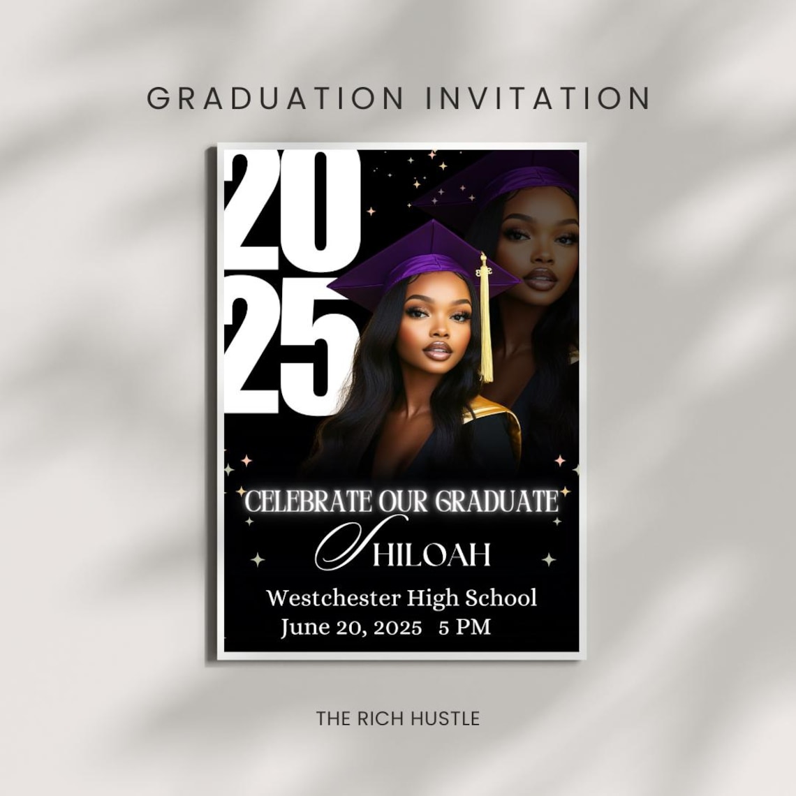 Graduation Ceremony Flyer | Grad Party Canva Template | Graduation ...